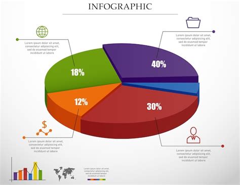 Premium Vector Business Pie Chart Infographic Vector Illustration