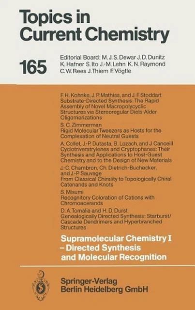 Supramolecular Chemistry I Directed Synthesis And Molecular Recognition