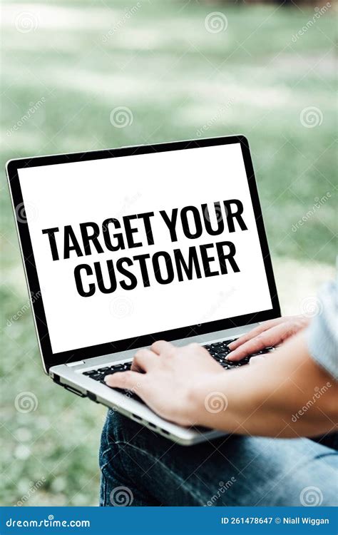 Sign Displaying Target Your Customer Word For Attract And Grow