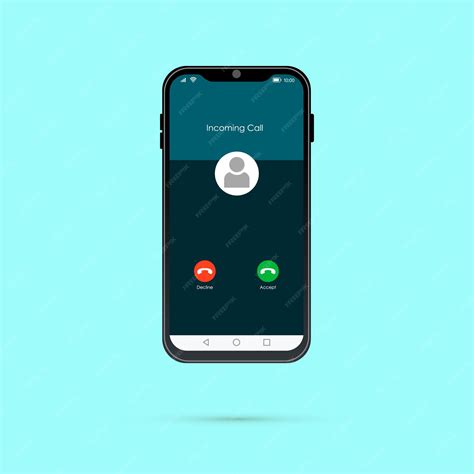 Premium Vector Mobile Phone Realistic Mockup With Incoming Call