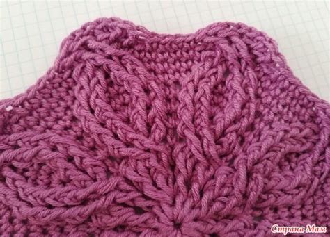 Вяжем онлайн плед крючком рельефными мотивами Вяжем вместе он лайн Страна Мам Crochet