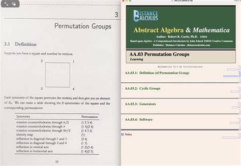 Online Abstract Algebra Course Distance Calculus