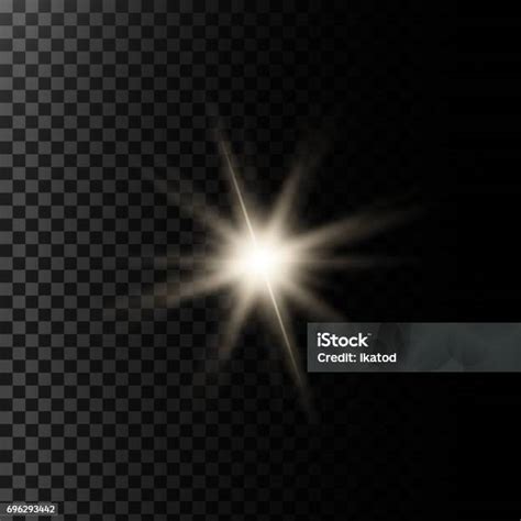 광선으로 빛나는 조명 효과의 그림을 벡터와 렌즈 플레어 광선에 대한 스톡 벡터 아트 및 기타 이미지 광선 광학 작용 나이트클럽 Istock