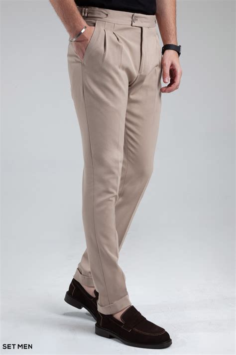 شلوار پارچه ای مردانه پیل دار پوشاک مردانه ست من