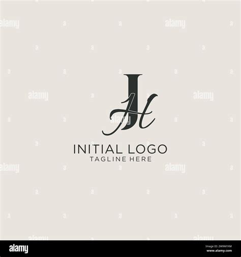 Initials Jh Letter Monogram With Elegant Luxury Style Corporate Identity And Personal Logo