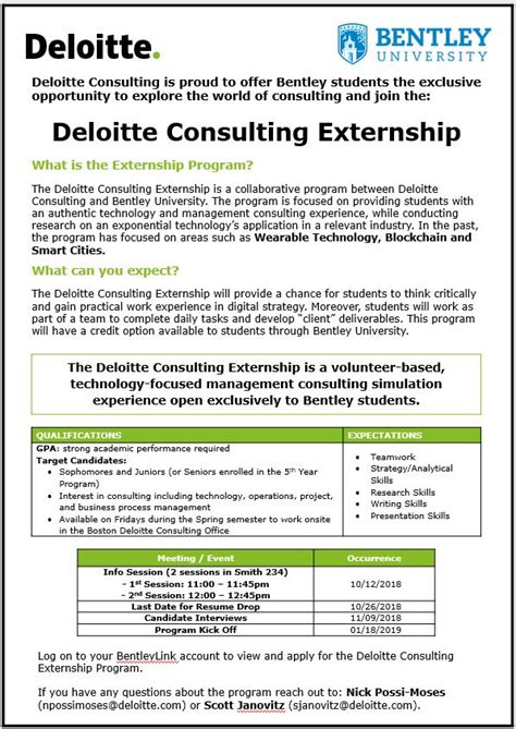 Deloitte Externship Information Sessions Cis Sandbox