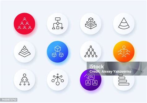 팀 빌딩 세트 아이콘입니다 아이디어 창의성 계층 구조 책임 관리 종속 설정 구성 팀 빌딩 상사 감독 팀워크 개념입니다 신형성