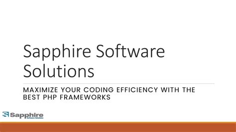 Ppt Maximize Your Coding Efficiency With The Best Php Frameworks