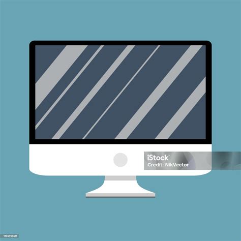 Monitor Flat Vector Illustration Stock Illustration Download Image Now Business Computer
