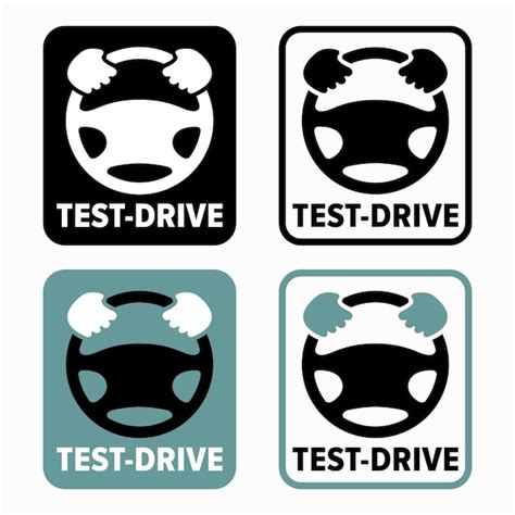 Premium Vector Test Drive Vector Information Sign
