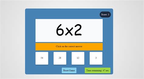 Multiplication Quiz Game Using Html And Css In Vanillajs With Source Code