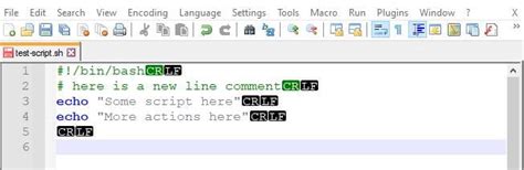 replace crlf to lf in bash script kote
