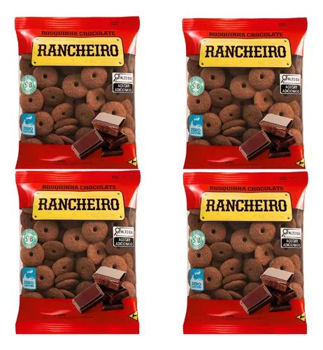 Pacote Bolacha Biscoito Chocolate P Intolerância C4 Und Mercadolivre