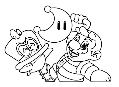 Super Mario Odyssey Coloring Page