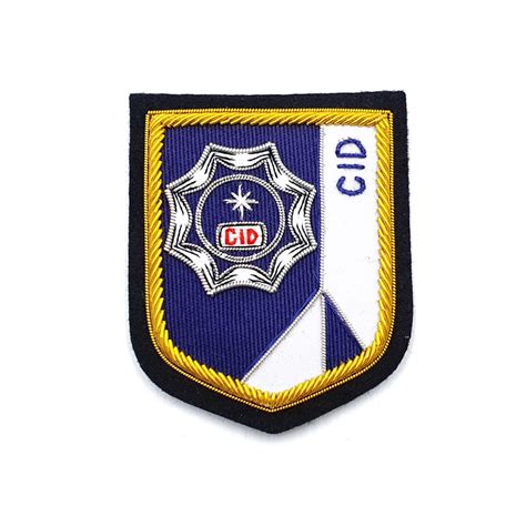 Hand Embroidered Sword Case Shield Badges For Spf Police 1463