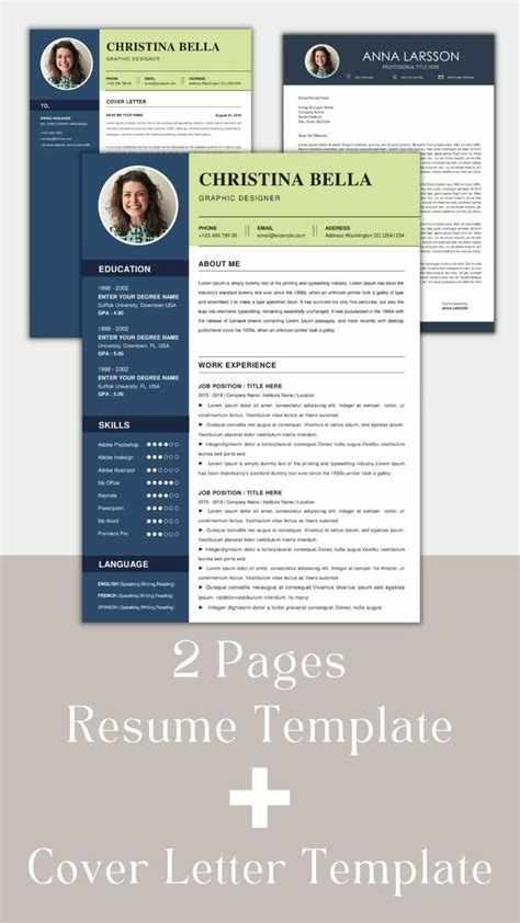 CV Template Ready Resume Template Resume Design Downloadable Resume Template