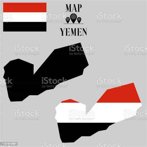 예멘 은 배경 개체 요소 국가 설정에서 기호에 고립 벡터 일러스트 창조적 인 디자인 내부 국기와 윤곽 실루엣 세계지도를 설명합니다 가정 생활에 대한 스톡 벡터 아트 및 기타