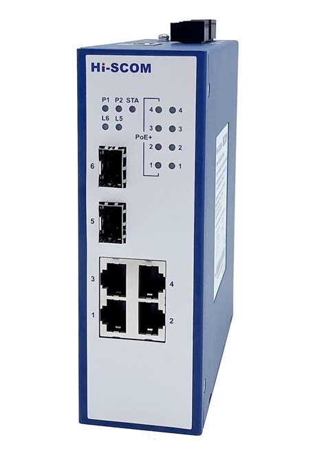 Model Name Number Bn48 Hi Scom Industrial Ethernet Switch Lan Capable Blue And Grey At