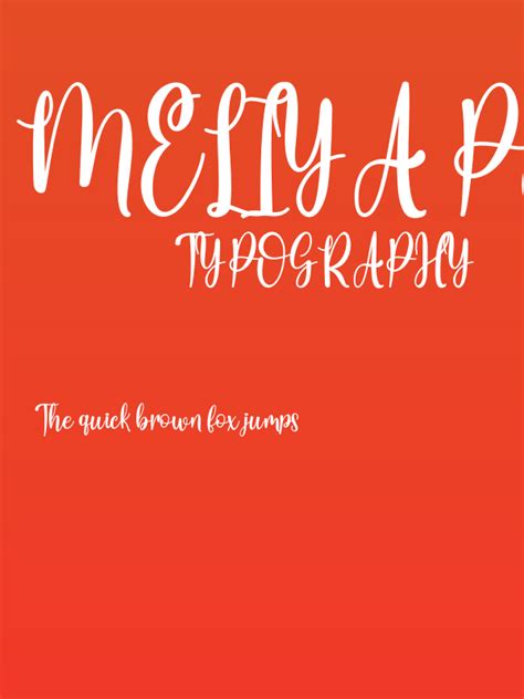 Meliya Personal Use Font Free Download Ttf Otf