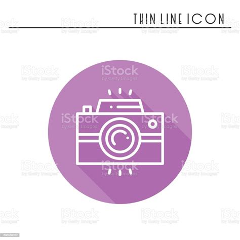 카메라 라인 개요 아이콘입니다 사진 카메라 사진 가제트 인스턴트 사진입니다 스냅숏 사진 기호입니다 벡터 간단한 선형 디자인입니다 그림입니다 플랫 기호입니다 얇은 요소 갇힌에