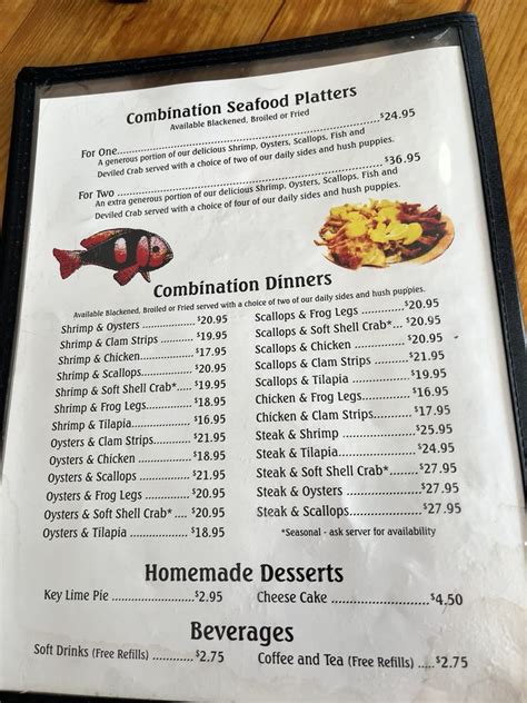 Seafood Kitchen St Augustine Menu Full Menu Update 2026
