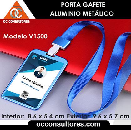 Porta Gafete Plastico Rígido Acrilico Vertical Horizontal