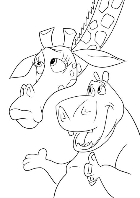 Madagascar Melman Coloring Pages