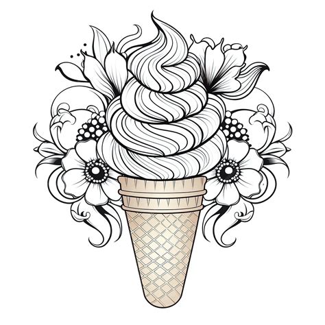 Premium Vector Artistic Ice Cream Mandala Best Hand Draw Colorful