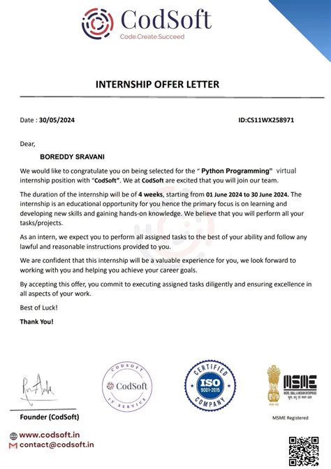 Boreddy Sravani On Linkedin Codsoft Internship
