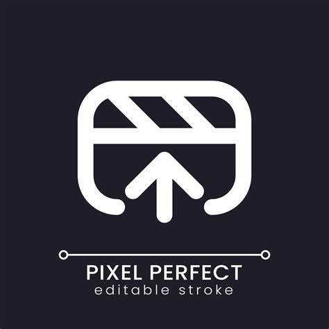 Export Video File Pixel Perfect White Linear Ui Icon For Dark Theme Save Footage To Storage