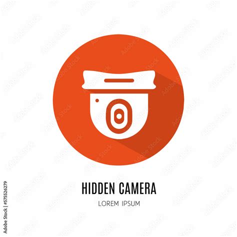 Hidden Camera Logo Illustration Of Hidden Camera In Flat Stock Vector