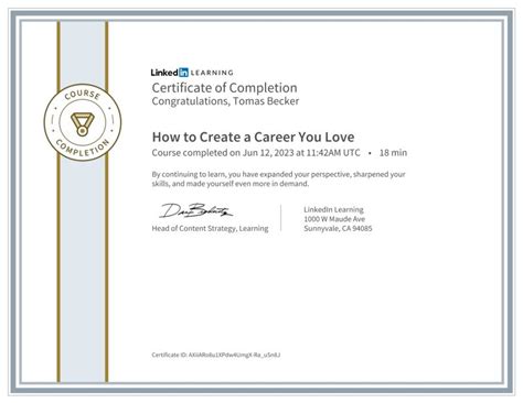 Tomas Becker On Linkedin Certificate Of Completion