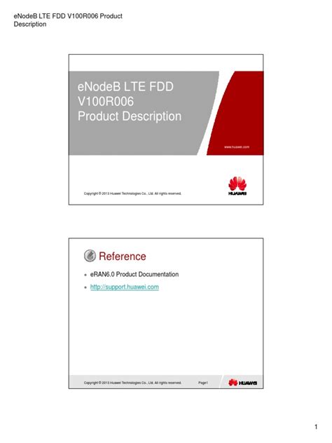 Enodeb Lte V100r006 Product Description Pdf Pdf Lte Telecommunication Duplex