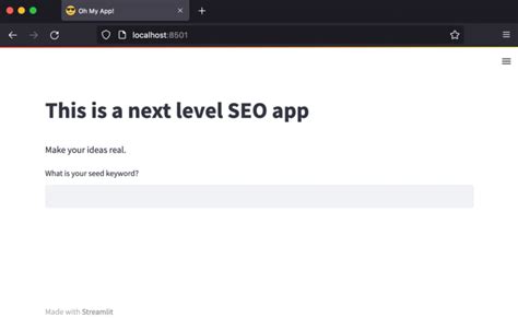 Streamlit Tutorial For Seos How To Create A Ui For Your Python App