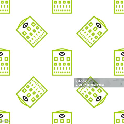 라인 아이 테스트 차트 아이콘 흰색 배경에 절연 원활한 패턴 안과 연구에서 시력 검사를 위한 포스터 스니엘렌 차트 벡터 건강