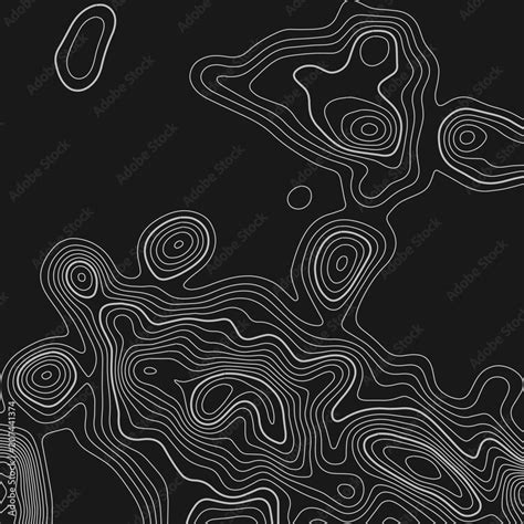Topographic Map Topographical Background Linear Graphics Vector Illustration Stock Vector