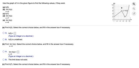 Solved Use The Graph Of H In The Given Figure To Find The Chegg Com