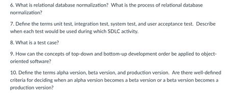 Solved What Is Relational Database Normalization What Is Chegg Com