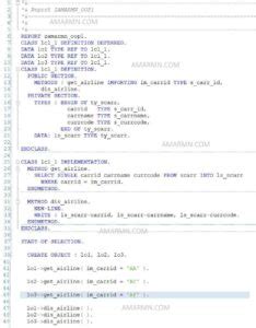 Object Oriented ABAP Local Class Amarmn