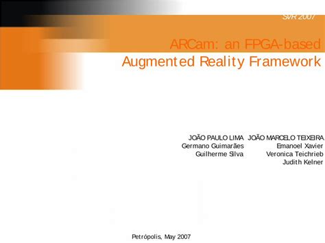 Pdf Arcam An Fpga Based Augmented Reality Framework Dokumentips
