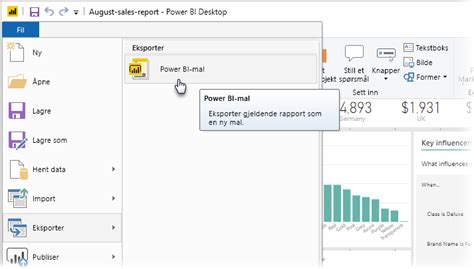 Opprette Og Bruke Rapportmaler I Power Bi Desktop Power Bi