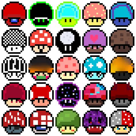 Custom Mario Mushroom Pixel Art Offers Uk