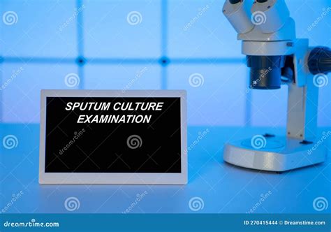 Medical Tests And Diagnostic Procedures Concept Text On Display In Lab Sputum Culture