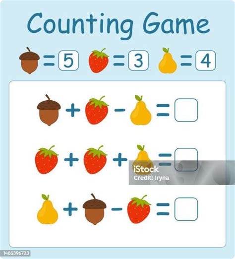 수학 교육 키즈 게임 교육용 어린이 게임 인쇄 가능한 워크시트 벡터 일러스트레이션 0명에 대한 스톡 벡터 아트 및 기타 이미지