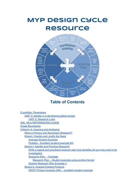 Myp Design Cycle Resource
