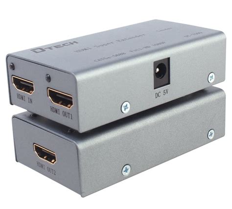 Dtech Audio Video 1080p 3d Hdmi Splitter Extender Over Cat5e Cat6 Cat7 Cable 60m 196
