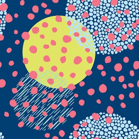 Premium Vector Repeat Pattern Of Colorfull Circles Dots Vector