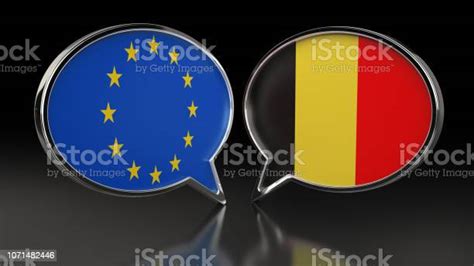 연설 거품과 유럽 연합 및 벨기에 플래그입니다 3 차원 일러스트 레이 션 0명에 대한 스톡 사진 및 기타 이미지 0명 3차원 형태 Eurozone Istock