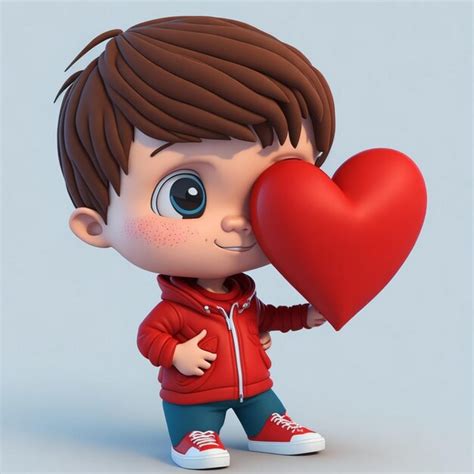 Premium Ai Image Cute Boy Cartoon Boy Love Icon Image Cute Comic