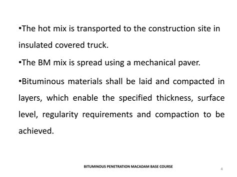 Bituminous Penetration Macadam Base Course Pptx
